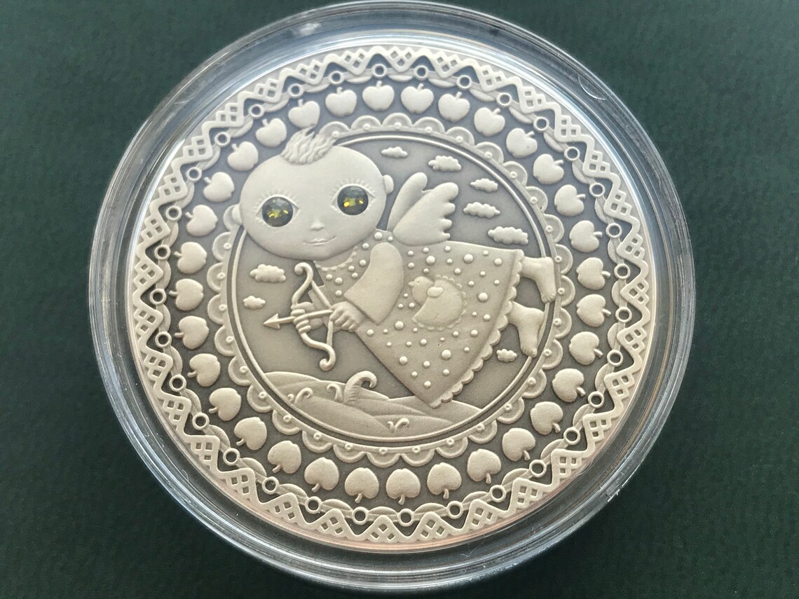 Gemini Zodiac of the Sign 20 Roubles Silver Coin With Crystal - Etsy