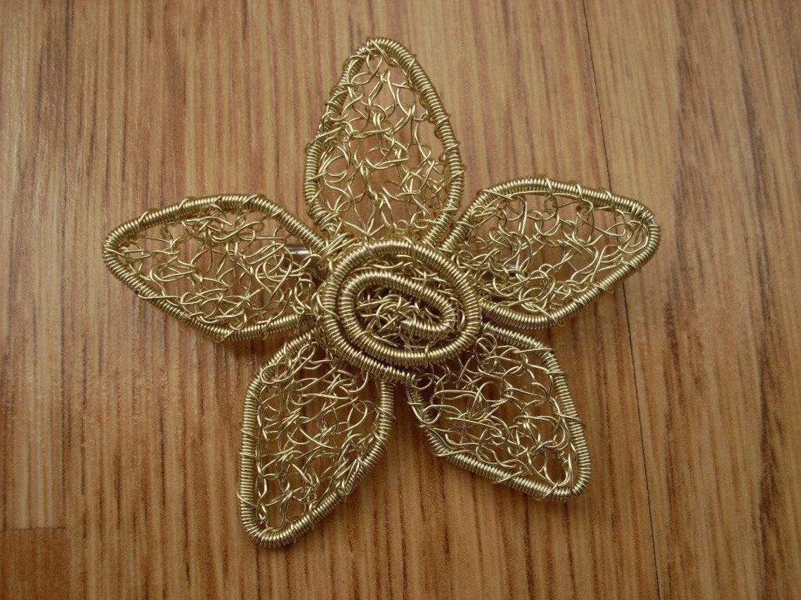 Crochet Wire Jewelry Crochet Wire Brooch Wire Brooch - Etsy