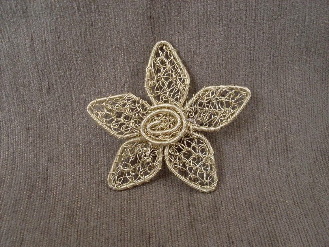 Crochet Wire Jewelry Crochet Wire Brooch Wire Brooch - Etsy