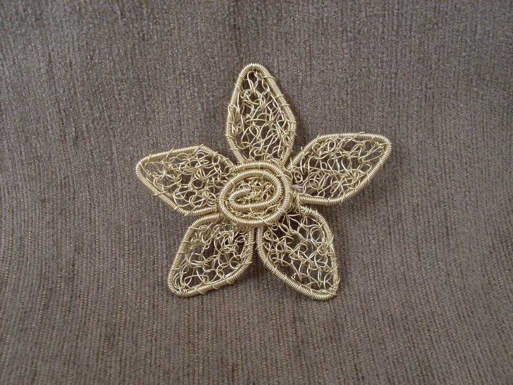 Crochet Wire Jewelry Crochet Wire Brooch Wire Brooch - Etsy