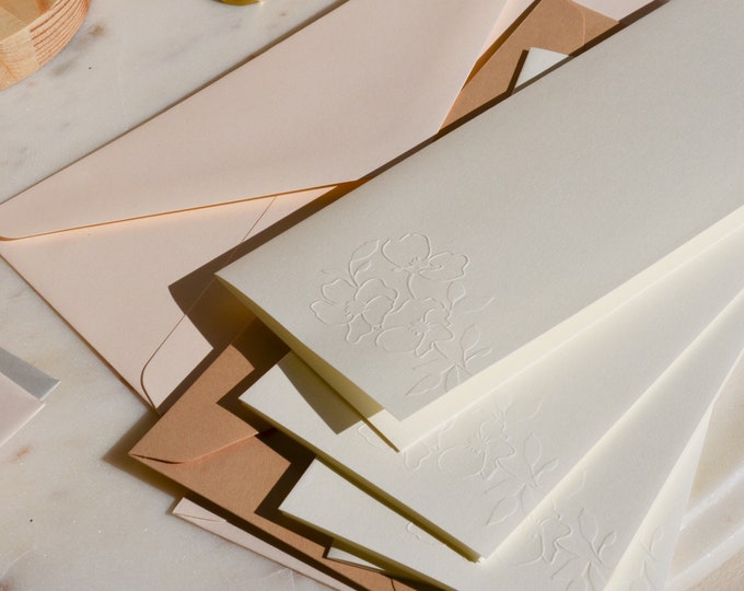 Embossed Floral Letters - Etsy