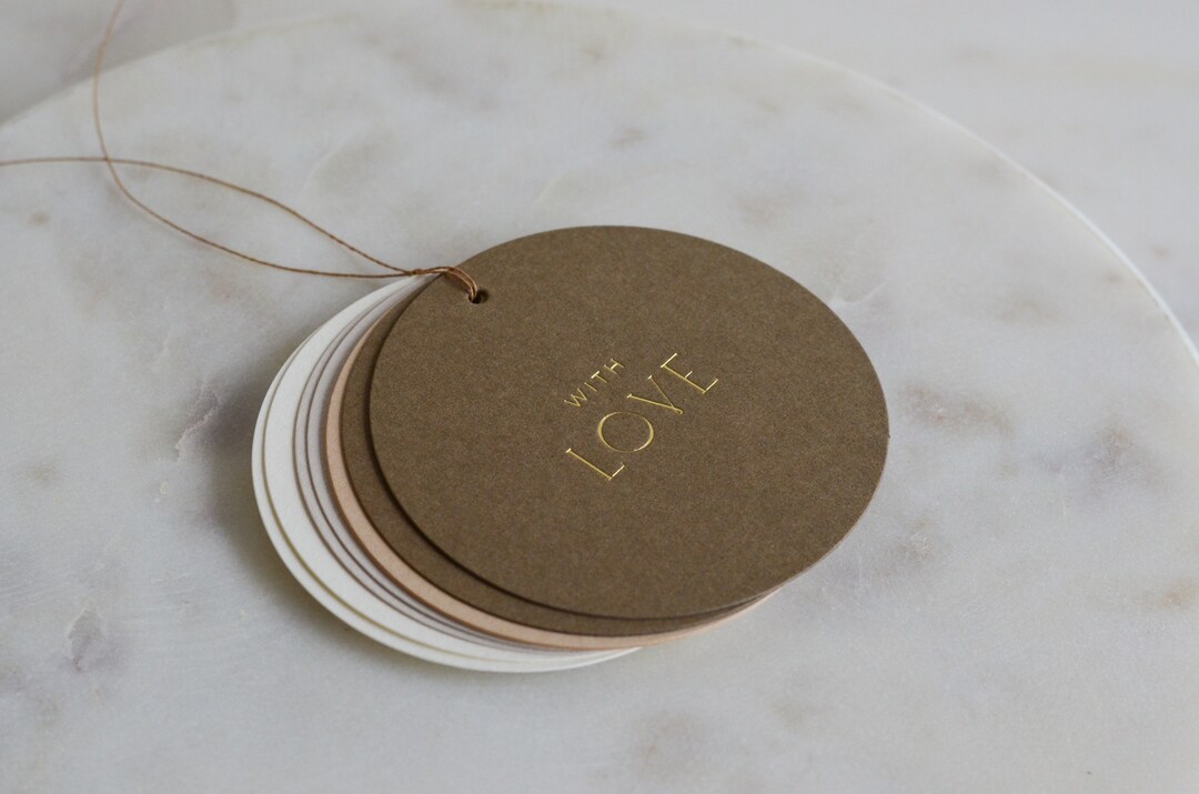 Ombre Earth Tones Circle Gift Tags - Etsy