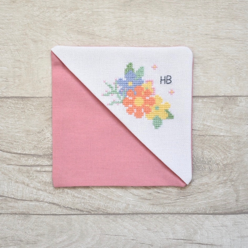 PDF Personalised Cross Stitch Corner Bookmark Instant | Etsy