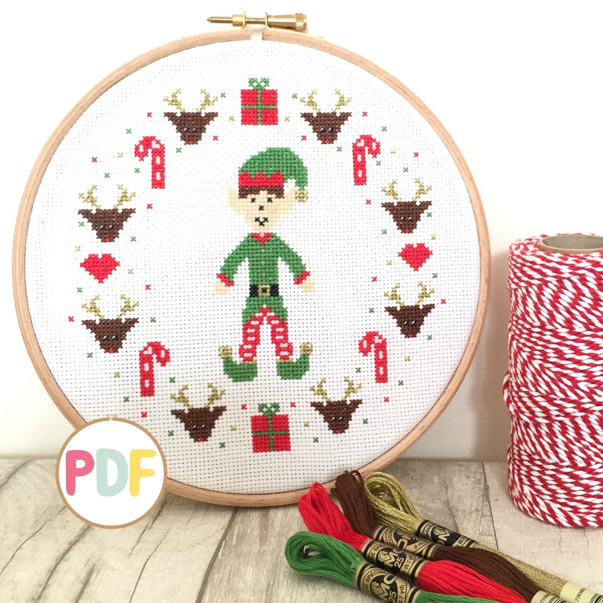 PDF Christmas Cross Stitch Pattern Christmas Elf | Etsy