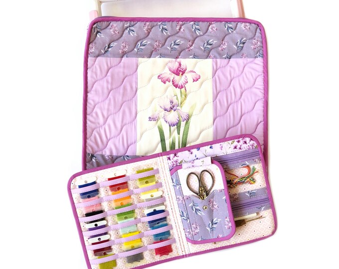 Light Blue Compact Travel Sewing Kit, Roll-up Sewing Organizer - Etsy