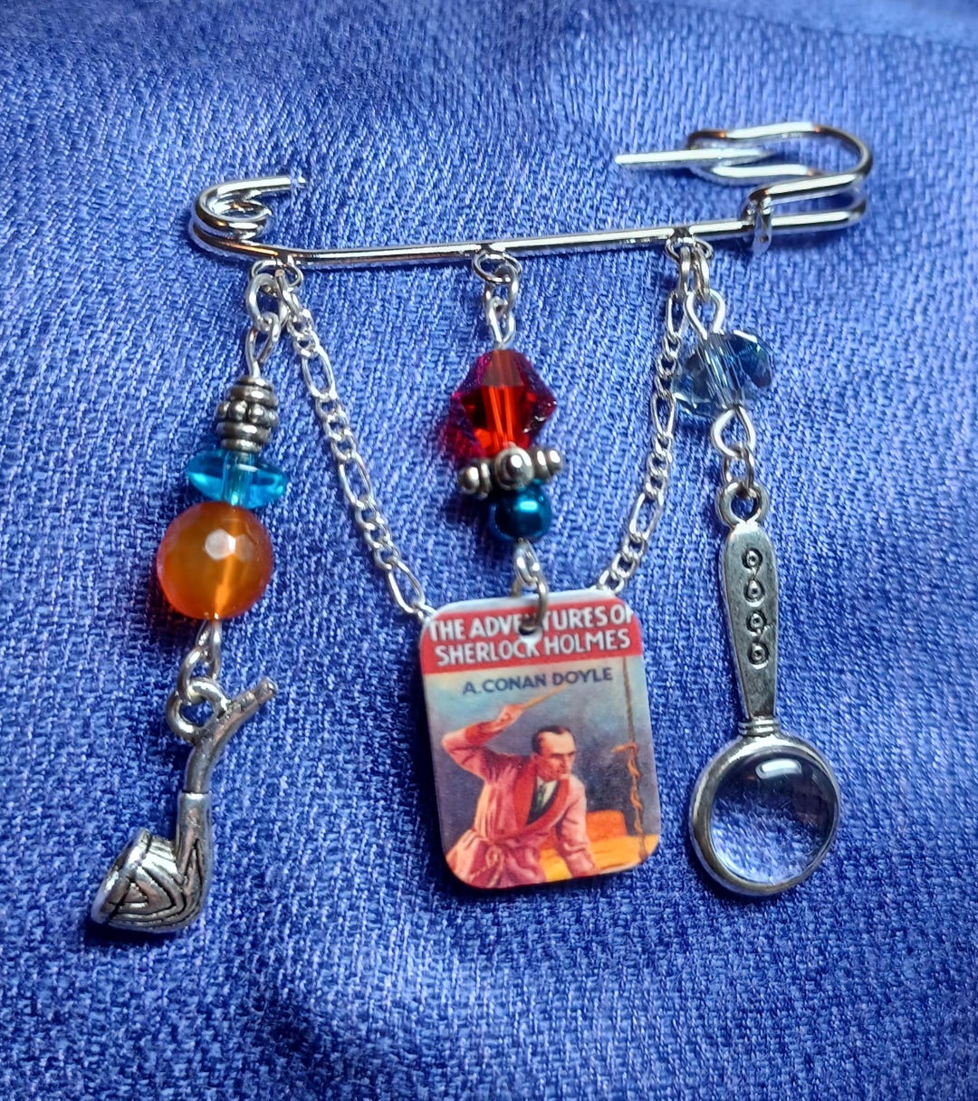 Sherlock Holmes Giant Safety Pin Brooch - Etsy