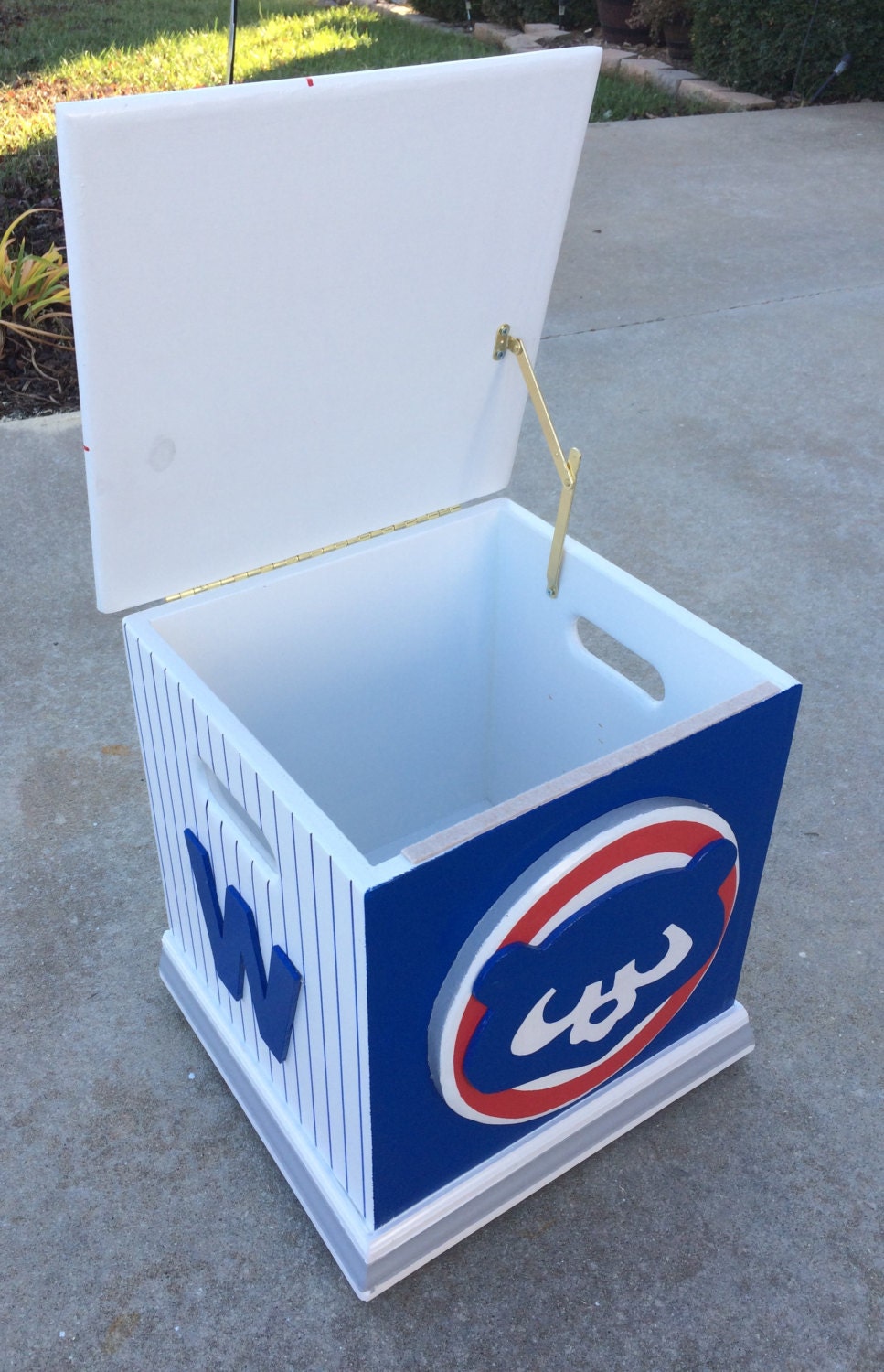 Chicago Cubs inspired Storage Box, Cubs Man Cave Box - Etsy