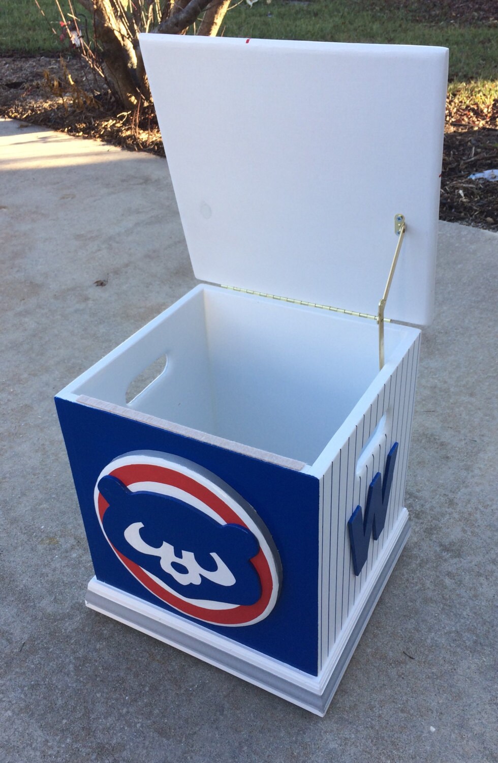 Chicago Cubs inspired Storage Box, Cubs Man Cave Box - Etsy