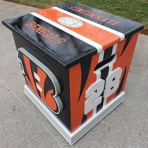 Cincinnati Bengals inspired Small Storage Box, Bengals Man Cave Storage ...
