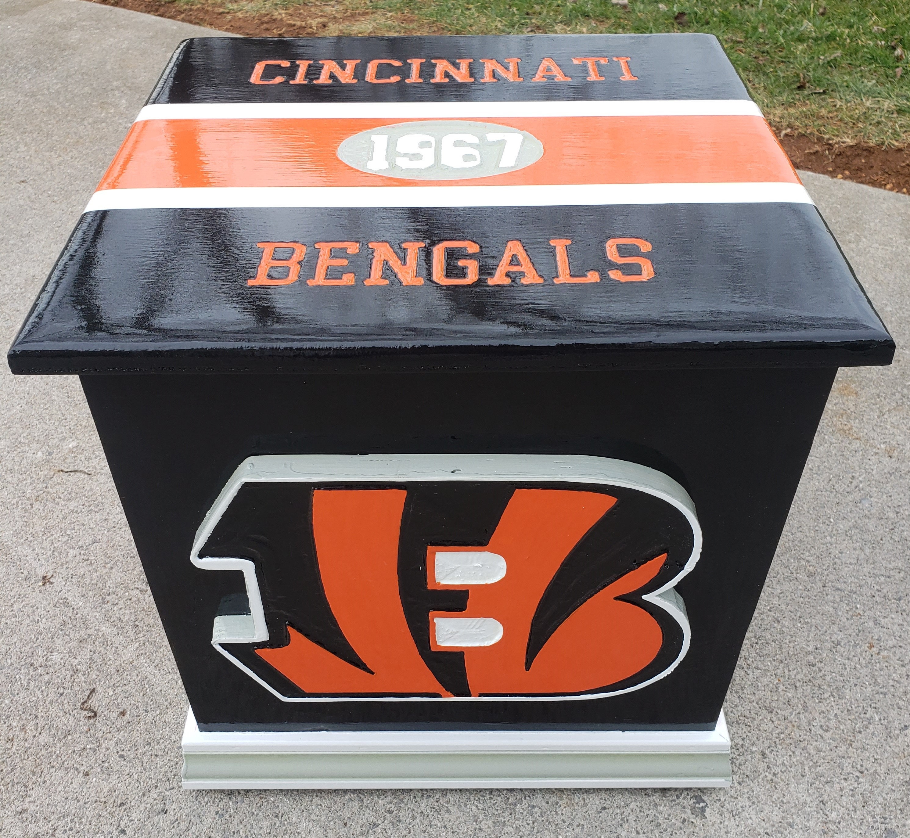 Cincinnati Bengals inspired Small Storage Box, Bengals Man Cave Storage ...