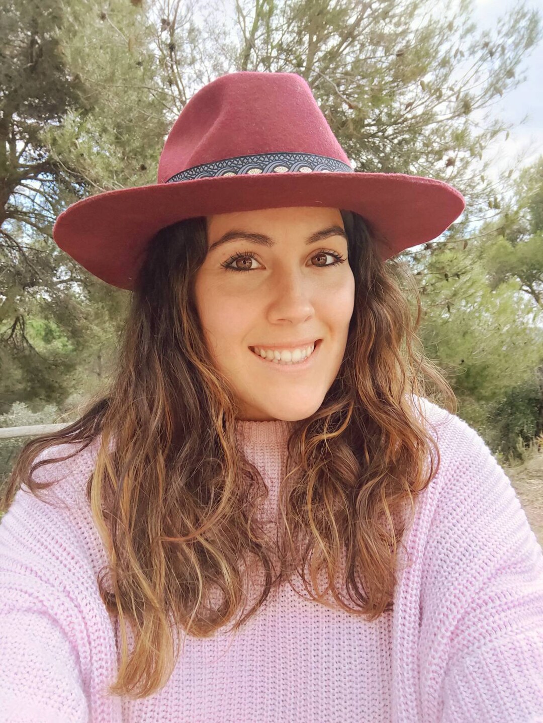 Elsa Hat. Fedora. Bordeaux. High Cup. Wide Wing. Authentic Cowboy ...