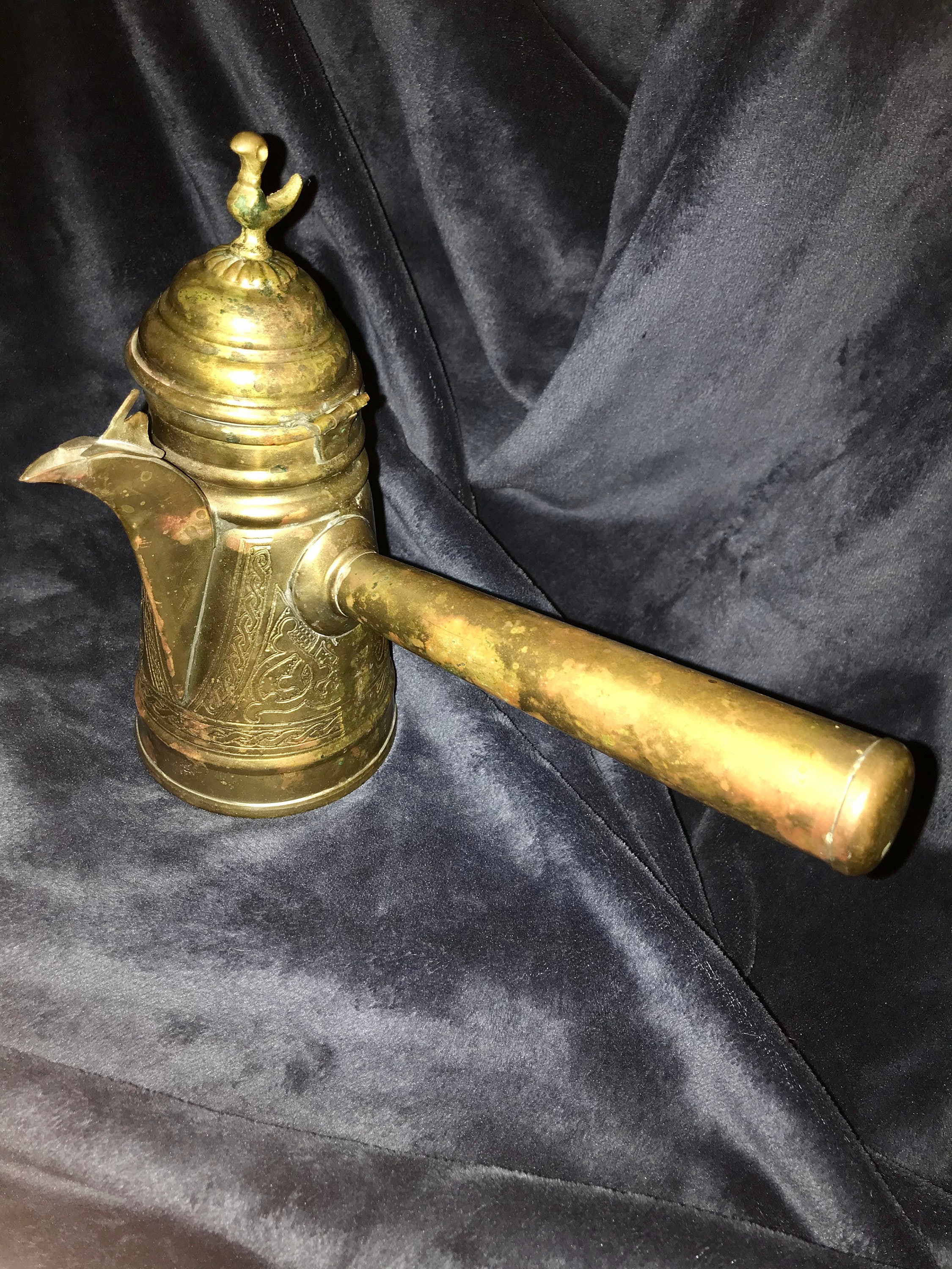 Iskandar Matar and Sons Arabian Handmade Copper & Brass Jug Coffee Pot ...