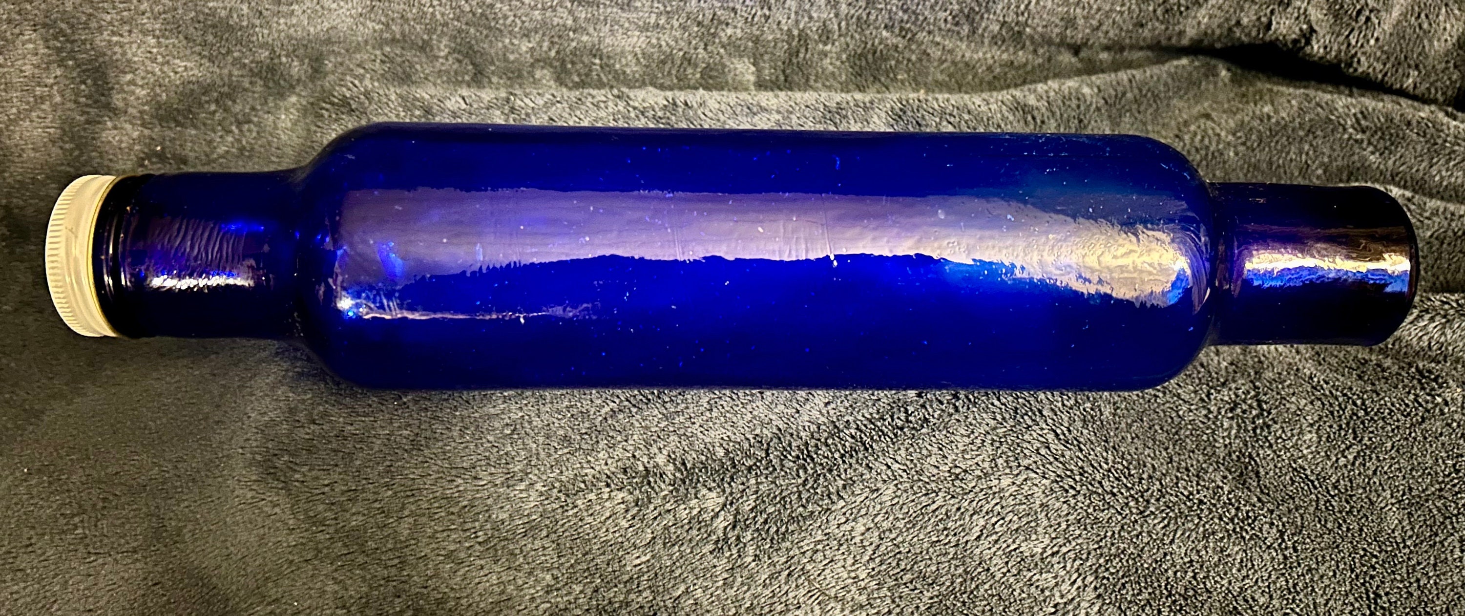 Vintage Cobalt Blue Glass Rolling Pin 13.75” - Etsy