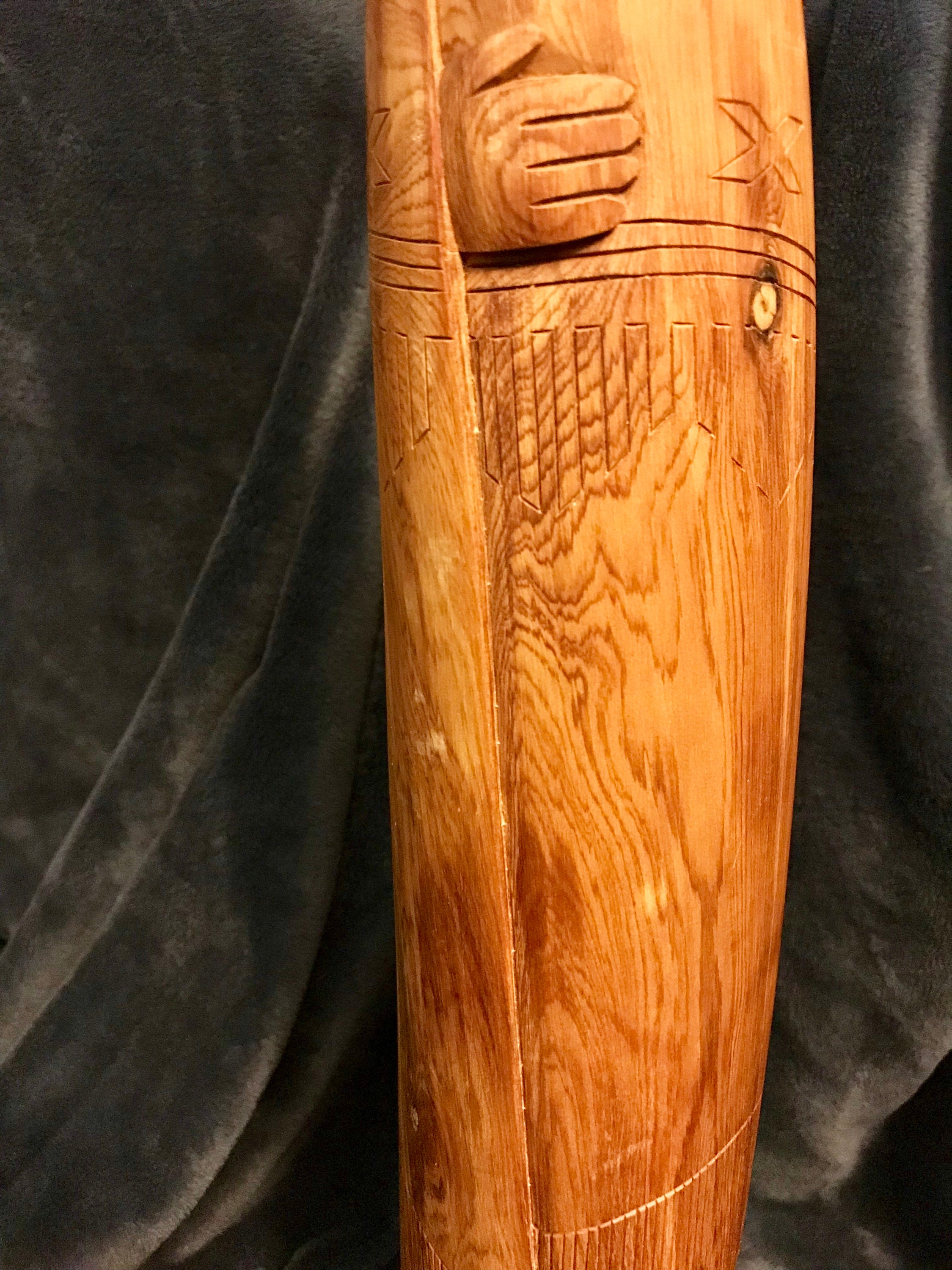 Vintage Cedar Wood Carving Sculpture of a Southwestern Figure Native ...
