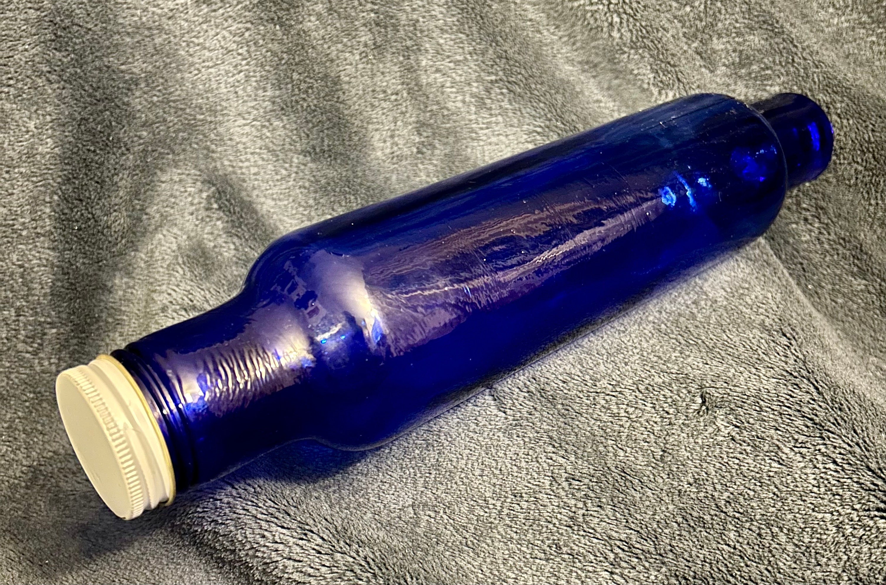 Vintage Cobalt Blue Glass Rolling Pin 13.75” - Etsy