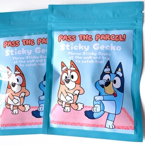 Sticky Gecko Party Favors, Sticky Gecko Bluey Birthday, Blue Party ...