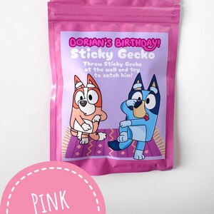 Sticky Gecko Party Favors, Sticky Gecko Bluey Birthday, Blue Party ...