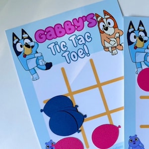 Tic Tac Toe Party Favors, Bluey Themed Party Favors, Bluey Birthday ...