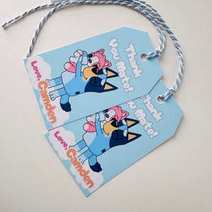 Bluey Inspired Themed Party Favors, Blue Inspired Birthday, Blue Tags ...