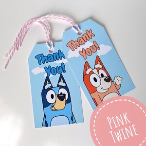 Bluey Inspired Themed Party Favors, Blue Inspired Birthday, Blue Tags ...