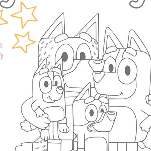 Party Favors, Bluey Inspired Activity Printable, Bluey Coloring Page ...