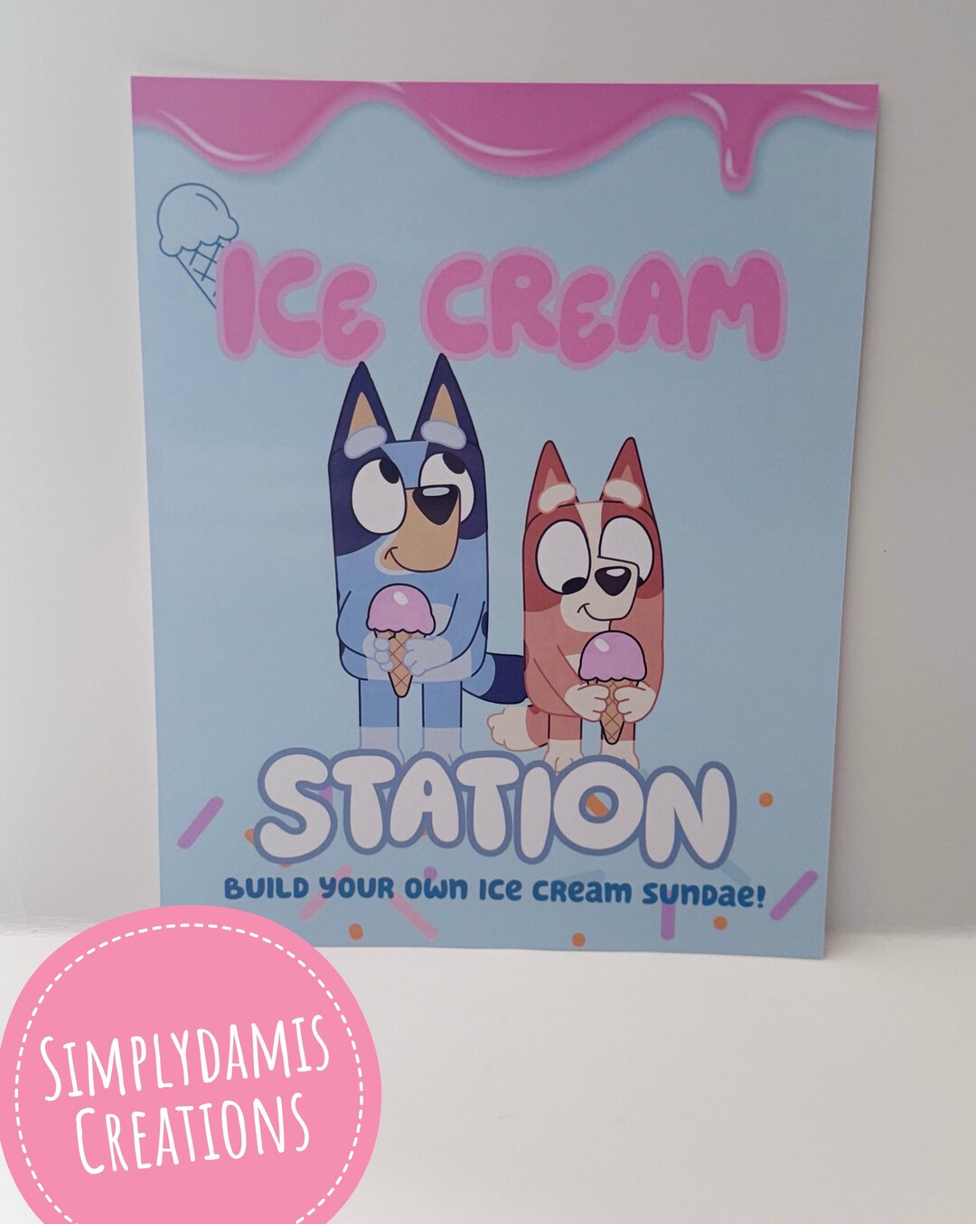 Bluey Inspired Themed Party, Blue Inspired Birthday, Blue Dog Cards ...