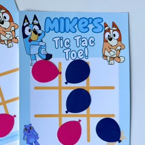 Tic Tac Toe Party Favors, Bluey Themed Party Favors, Bluey Birthday ...