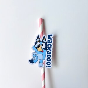 Straws Party, Bluey Party, Bingo Birthday, Bluey Decoration, Bluey ...