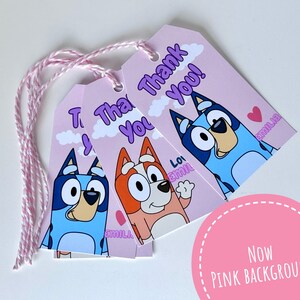 Bluey Inspired Themed Party Favors, Blue Inspired Birthday, Blue Tags ...