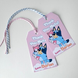 Bluey Inspired Themed Party Favors, Blue Inspired Birthday, Blue Tags ...