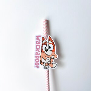 Straws Party, Bluey Party, Bingo Birthday, Bluey Decoration, Bluey ...