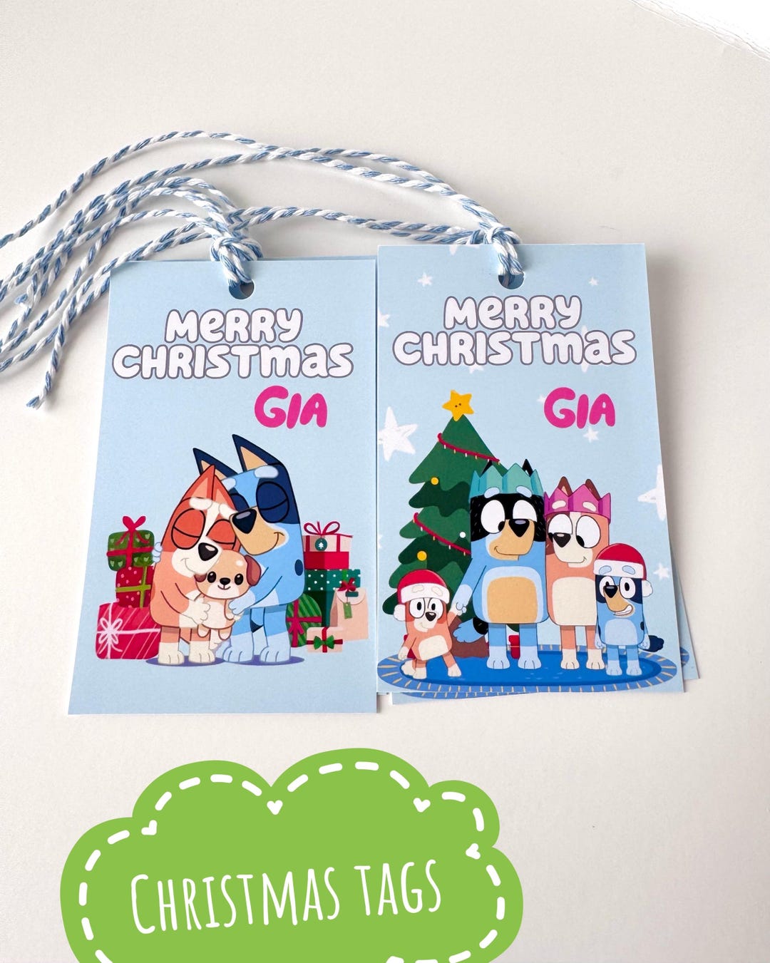 Bluey Inspired Themed Party Favors, Blue Inspired Birthday, Blue Tags ...