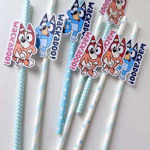 Straws Party, Bluey Party, Bingo Birthday, Bluey Decoration, Bluey ...