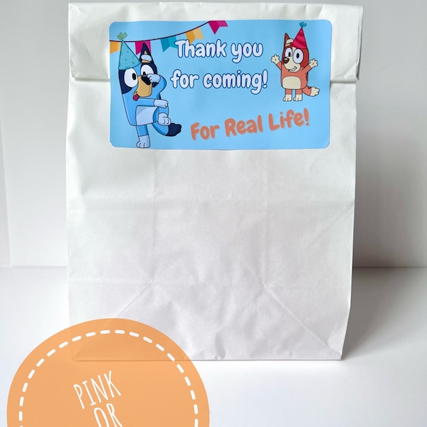 Bluey Stickers for Box Favors - Etsy