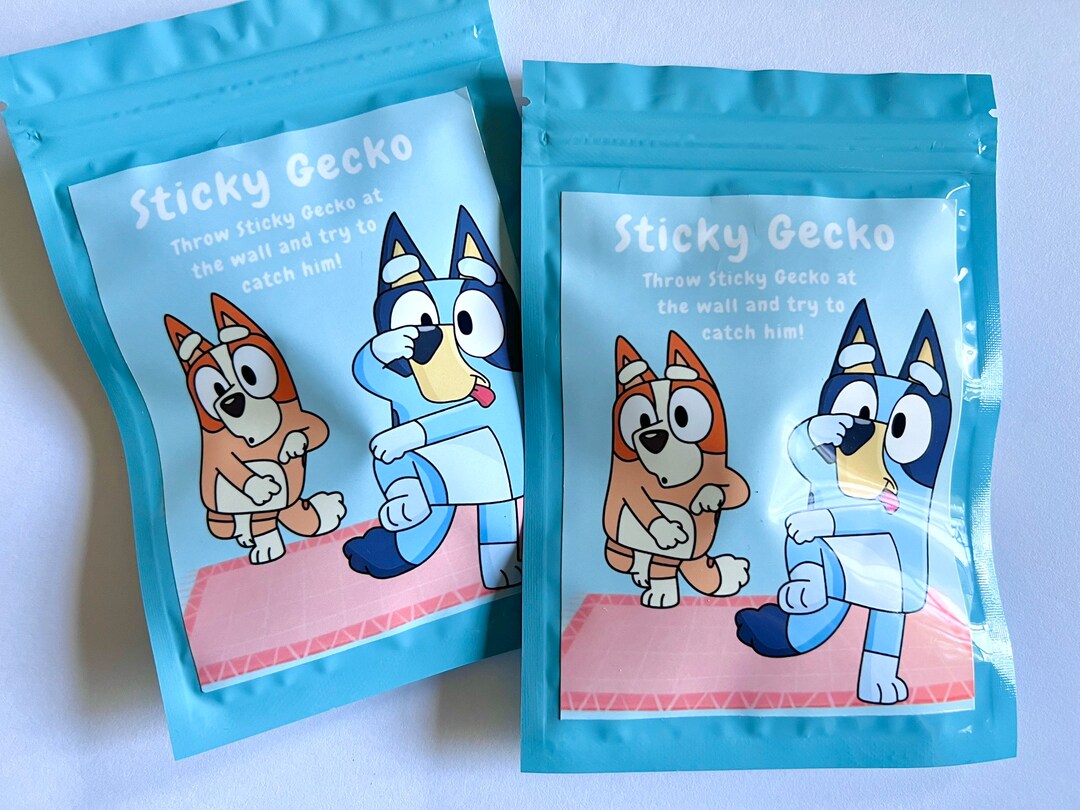 Sticky Gecko Party Favors, Sticky Gecko Bluey Birthday, Blue Party ...