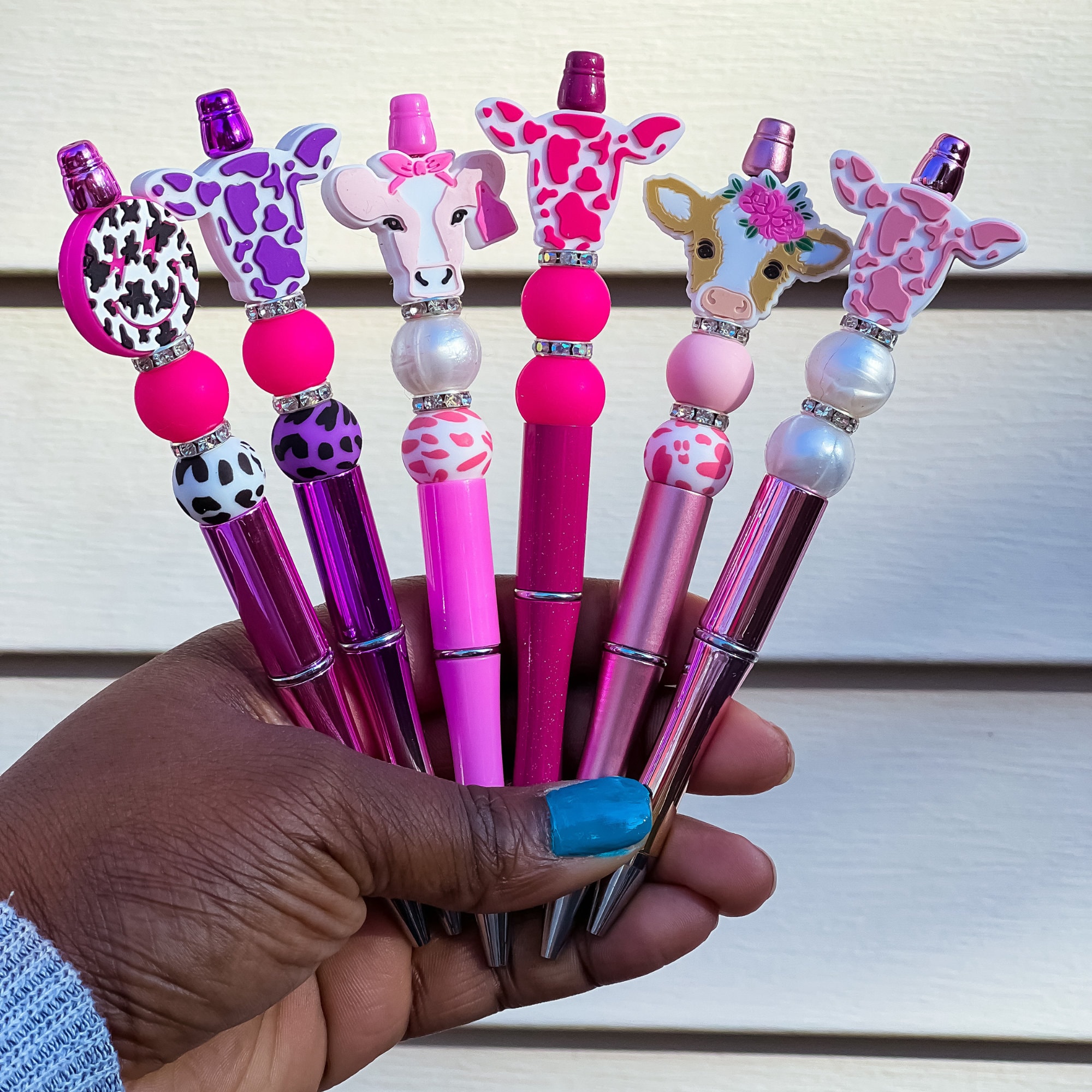 Pink Western Cow Print Pens Cow Pen Cowhide Design Cow - Etsy