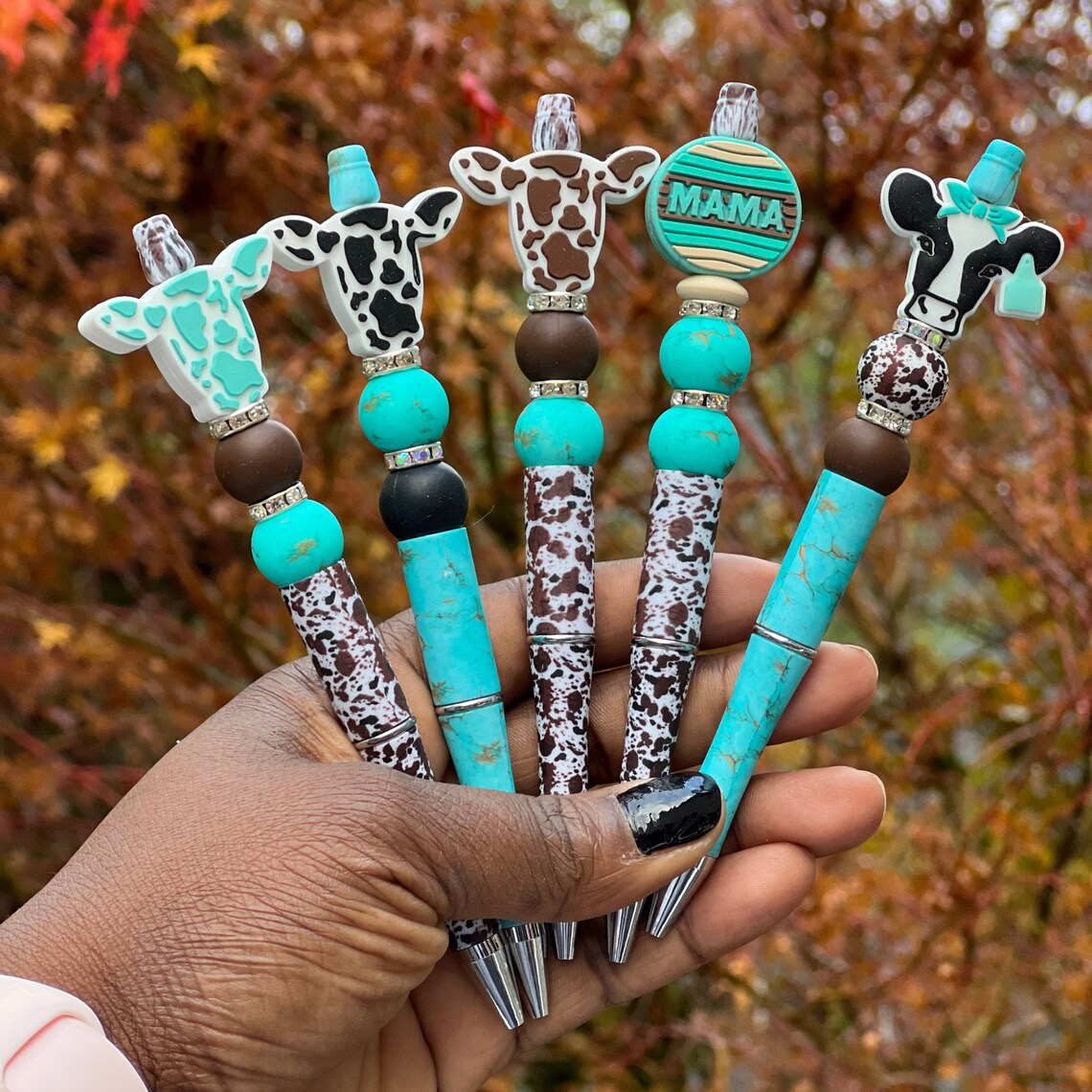 Western Cow Print Pens Cow Pen Cowhide Design Cow Lover - Etsy