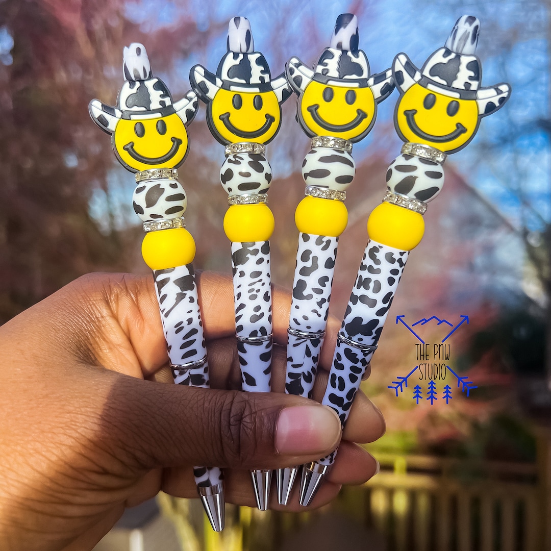 Smile Face Cow Print Pen| Cowprint Pen | Cowboy Hat Pen| Refillable ...