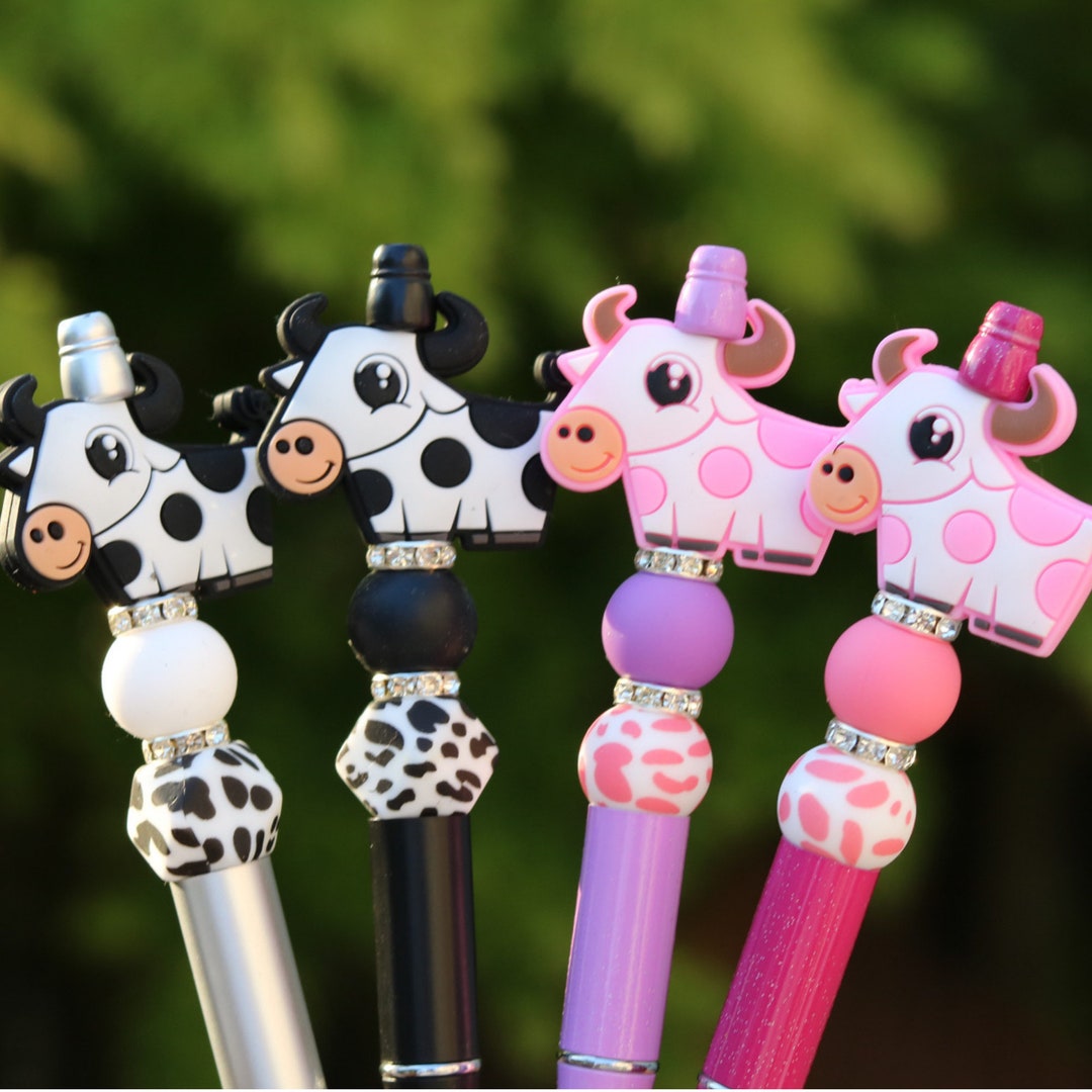 Pink Cow Pen | Cow Beaded Pen | Silicone Beaded Pe | Brown Cow | Cow ...