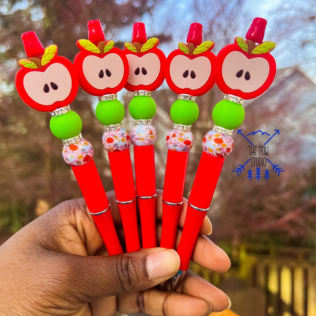 Red Teacher Apple Pen| Teacher Pens| Teacher Pens| Back to School Gifts ...