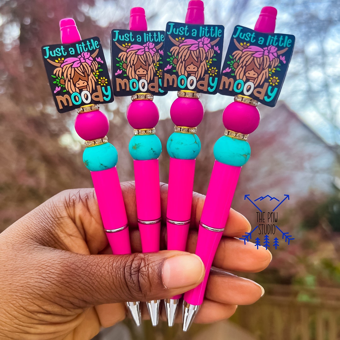 Just a Little Moody Western Pen| Cow Lover Pen | Western Cow Print Pens ...