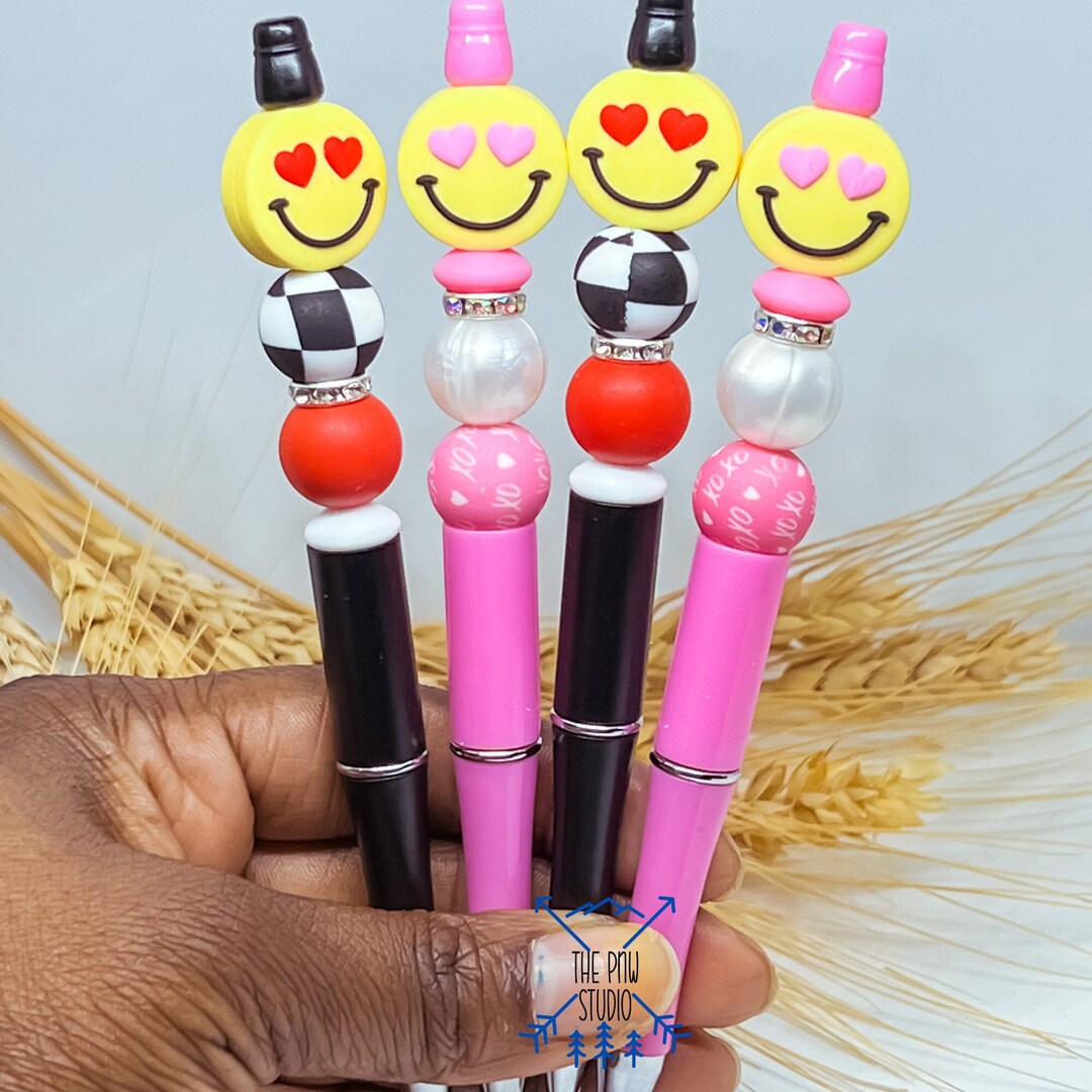 Smile Face Pen|happy Face Pens| Cute Heart Eyes Pen| Pen Gifts | Pink ...
