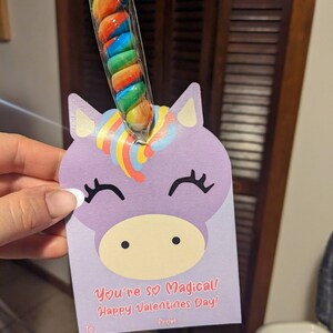 Unicorn Lollipop Valentines Cards Printables Instant Digital Download ...