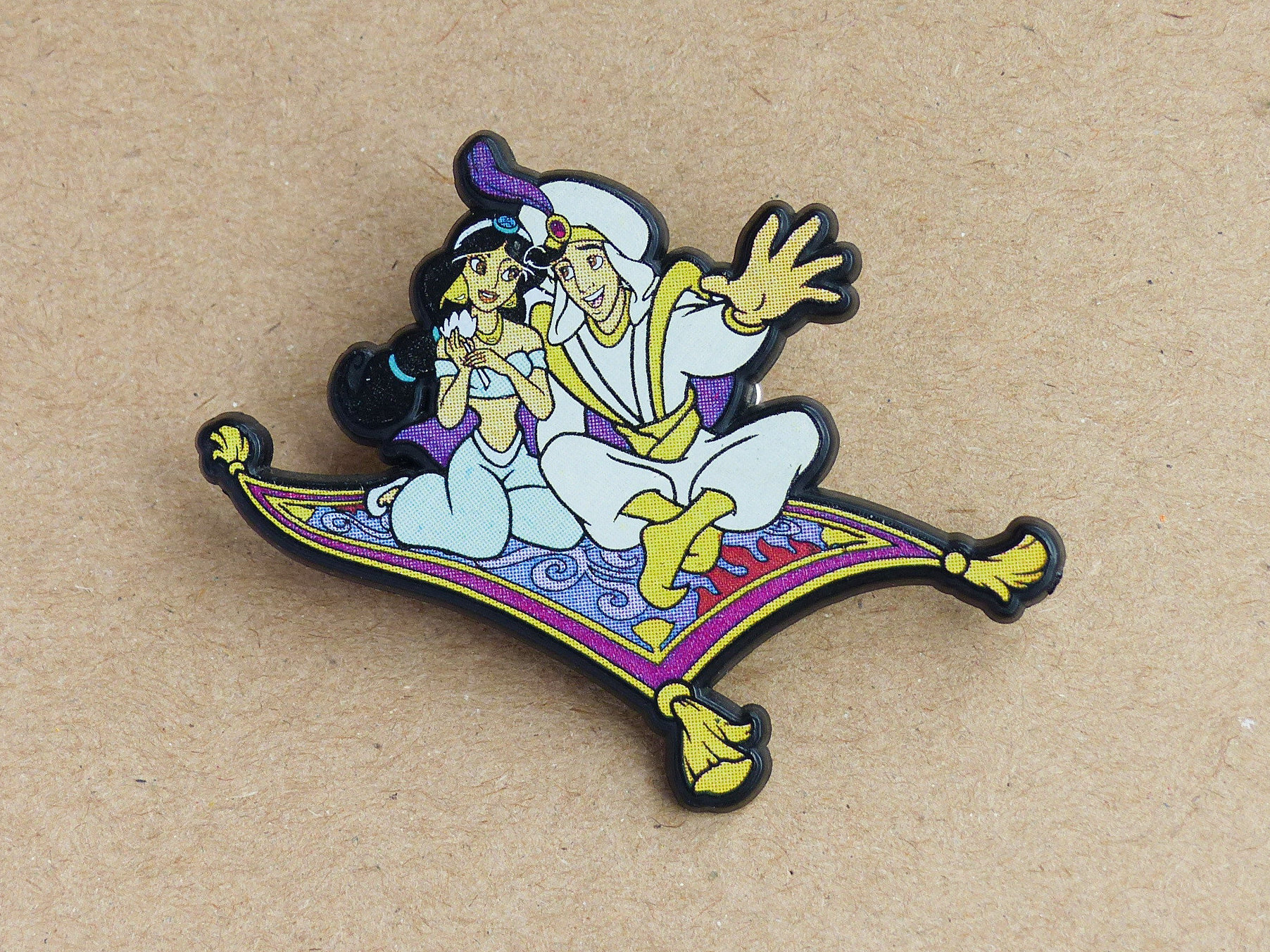 Aladdin Plastic Badges Vintage 90s Disney Aladdin Jasmine Genie Abu Jafar Iago And Magic