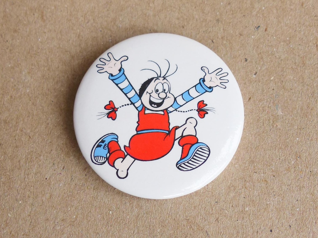 Vintage 'beryl the Peril' Tin Button Badge / 80's Beezer Topper the ...