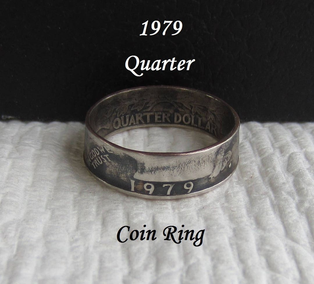 1979 Quarter HANDMADE Coin Ring Special Year - Etsy