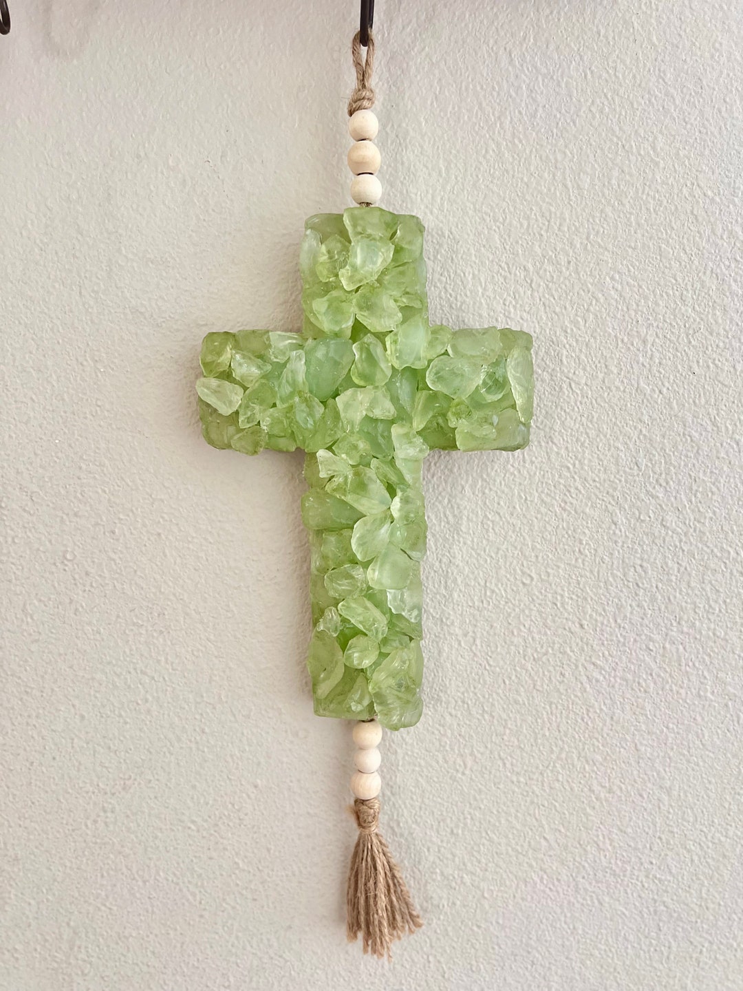 Sea Glass Cross | Wall Hanging Cross | Cross Wall Art - Etsy