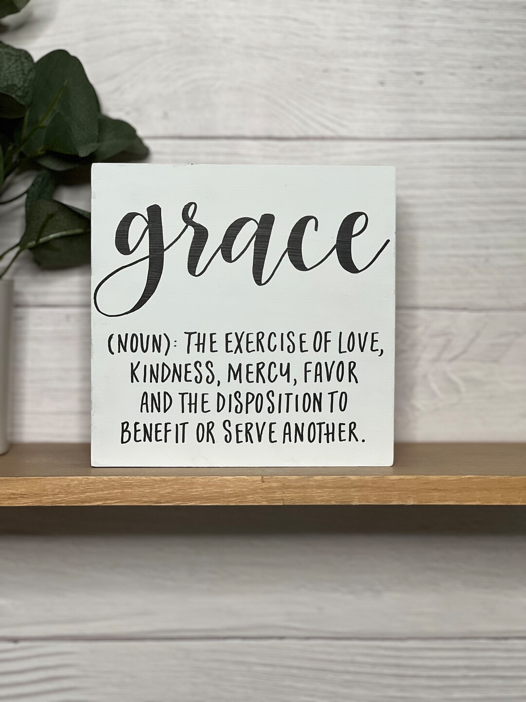 Grace Definition Hand Lettered Sign Grace Gift Tiered Tray Graduation ...