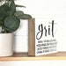 Grit Definition Sign | Hand Lettered Motivational Art - Etsy