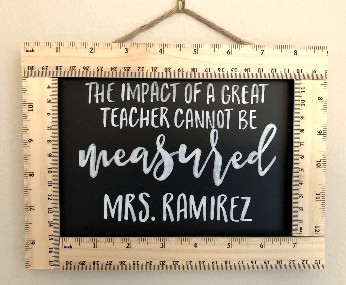 Personalized Teacher Sign Custom Teacher Sign The Impact of | Etsy